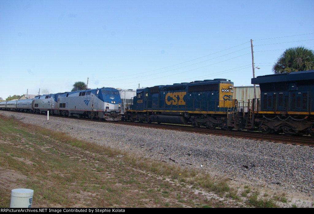 AMTK 72 PASSING CSX POWER